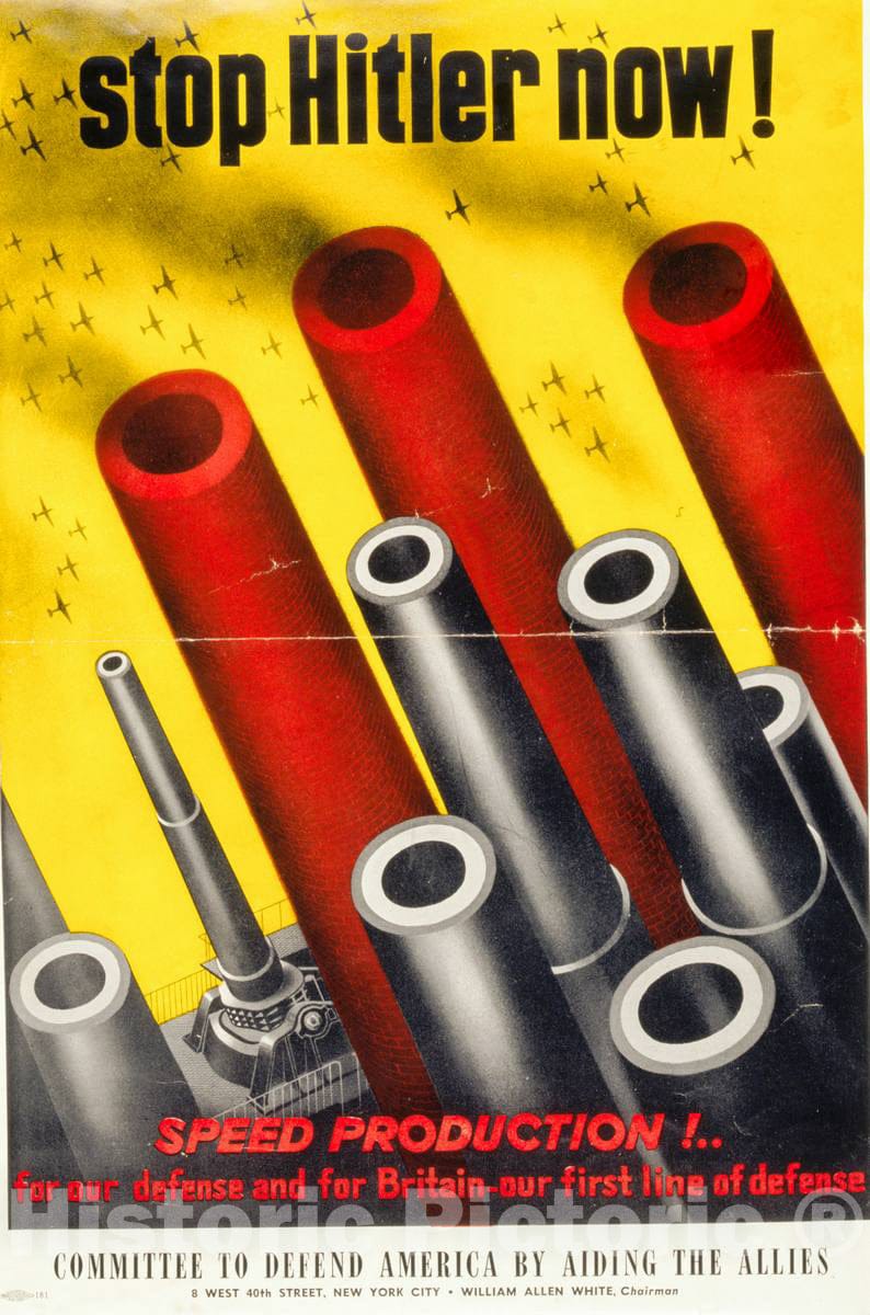 Vintage Poster - Stop Hitler Now!, Historic Wall Art – Historic Pictoric