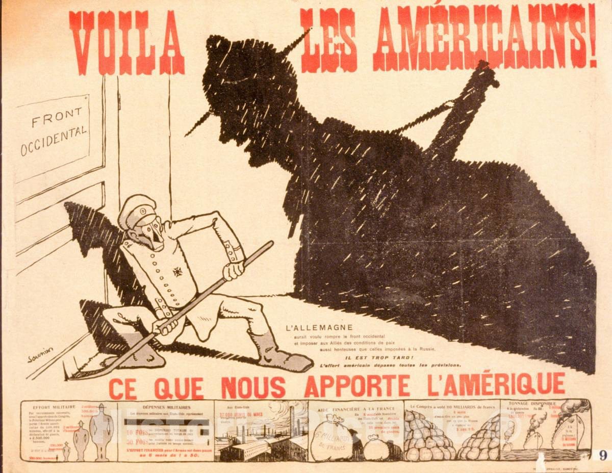 Vintage Poster - Voila les AmÃ©ricains!, Historic Wall Art – Historic ...