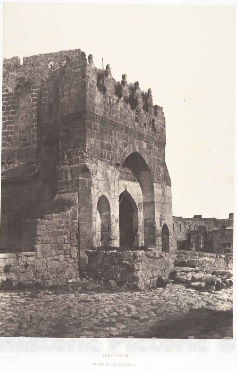 Photo Print : Auguste Salzmann - Jérusalem, Porte de la citadelle ...