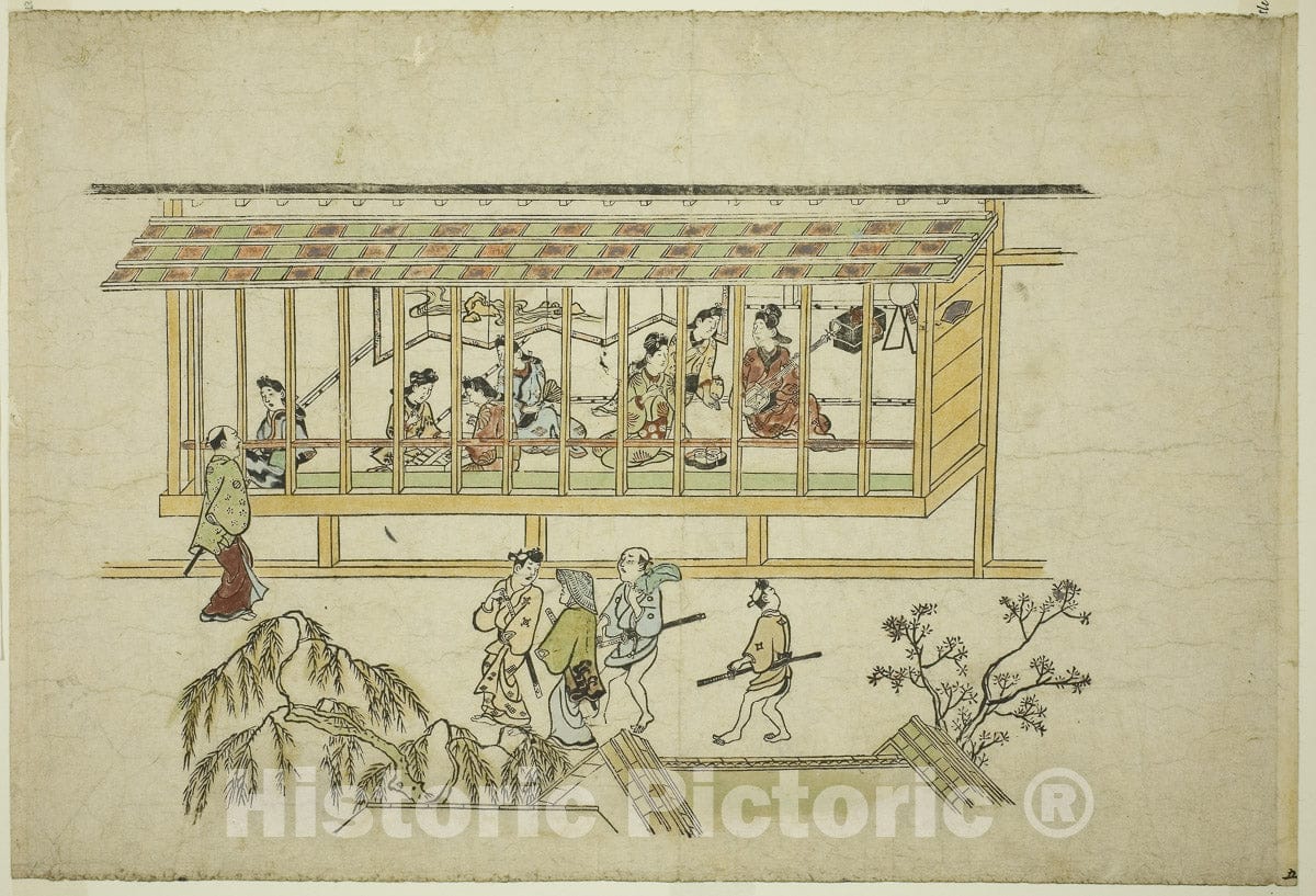 Art Print : A House of Courtesans, from the series "The Appearance of ...