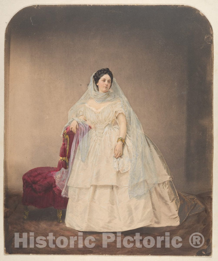 Photo Print : Pierre-Louis Pierson - Portrait in a White Dress ...
