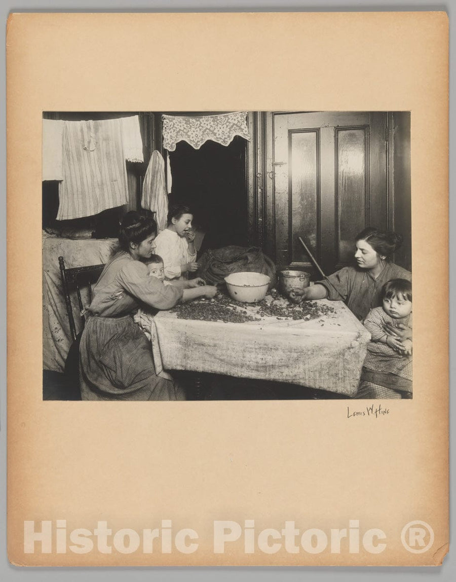 Photo Print : Lewis Hine - Picking Nut Meats, New York City : Vintage ...