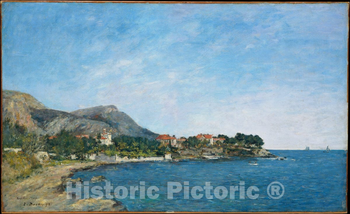 Eugène Boudin - Beaulieu: The Bay of Fourmis - Historic Pictoric