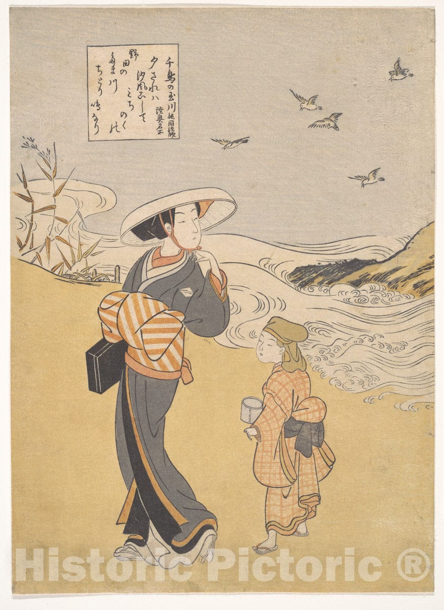 “The Jewel River of Plovers, a Famous Place in Mutsu Province ...