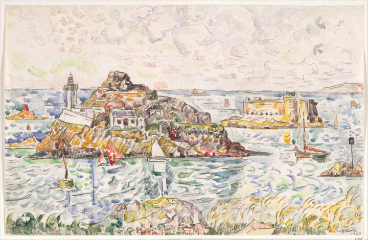 Art Print : Paul Signac - Morlaix, Entrance of The River : Vintage Wal ...