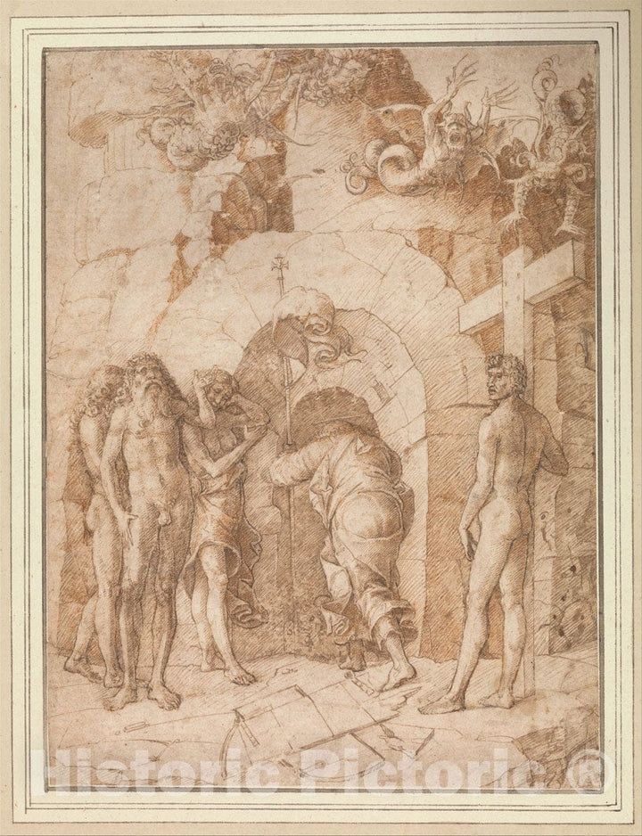 Art Print : Circle of Andrea Mantegna - The Descent into Limbo : Vinta ...
