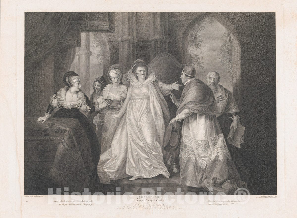 Art Print : Robert Thew - Queen Catherine, Cardinal Wolsey and Cardina ...