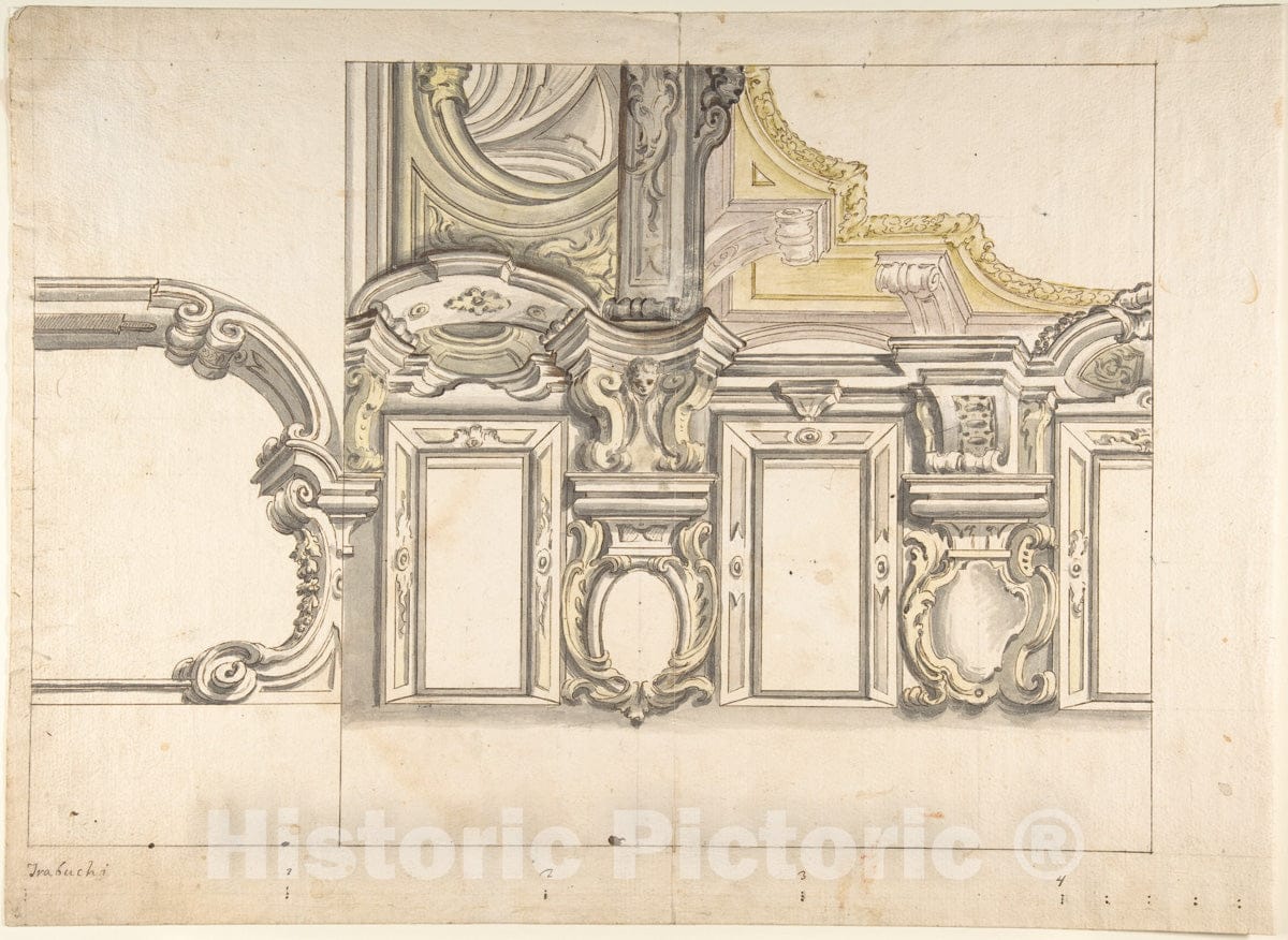Italian, Piedmontese, 18th Century - Design for an Attic Window and an ...