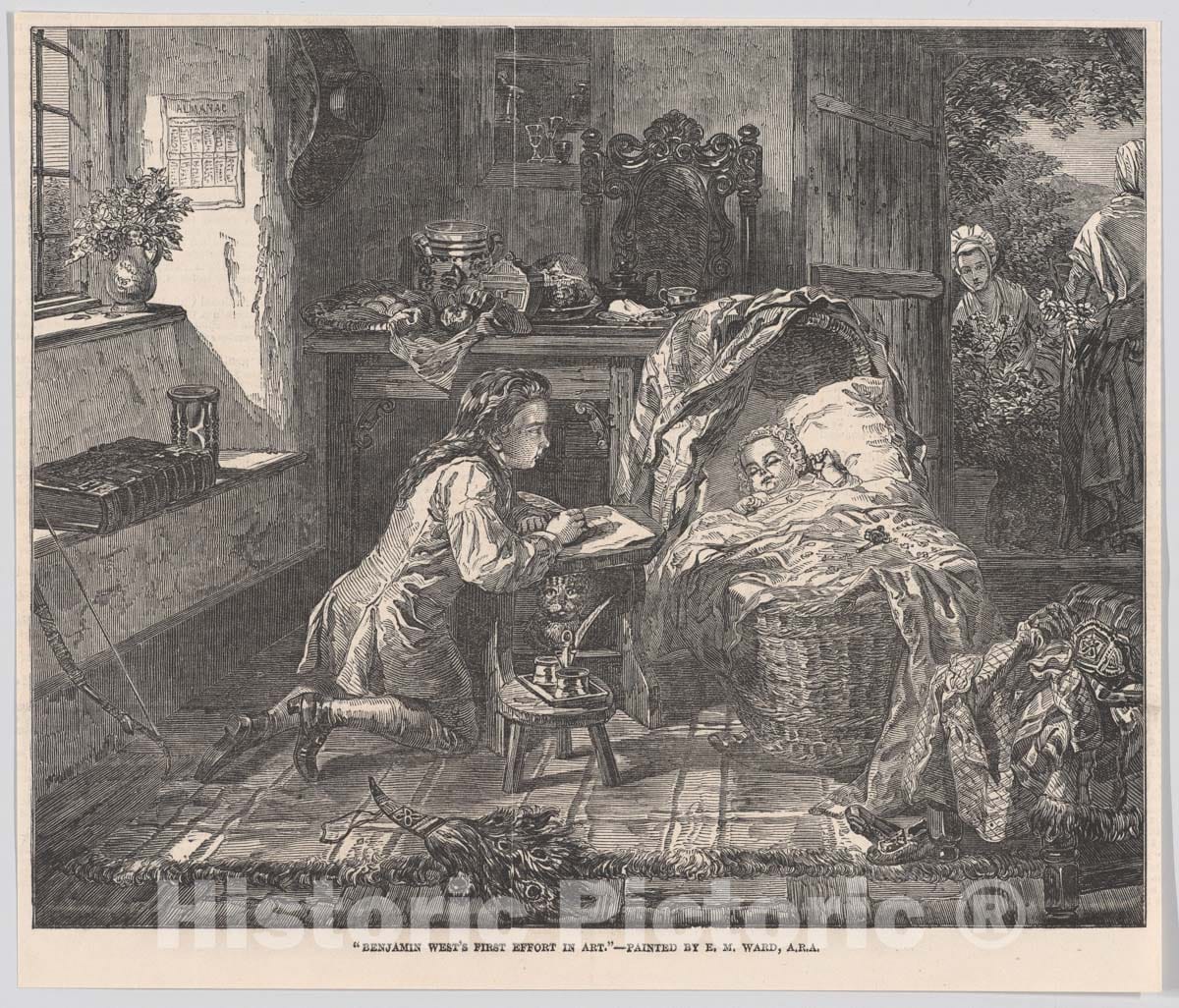 Edward Matthew Ward - Benjamin West's First Effort in Art, from ...