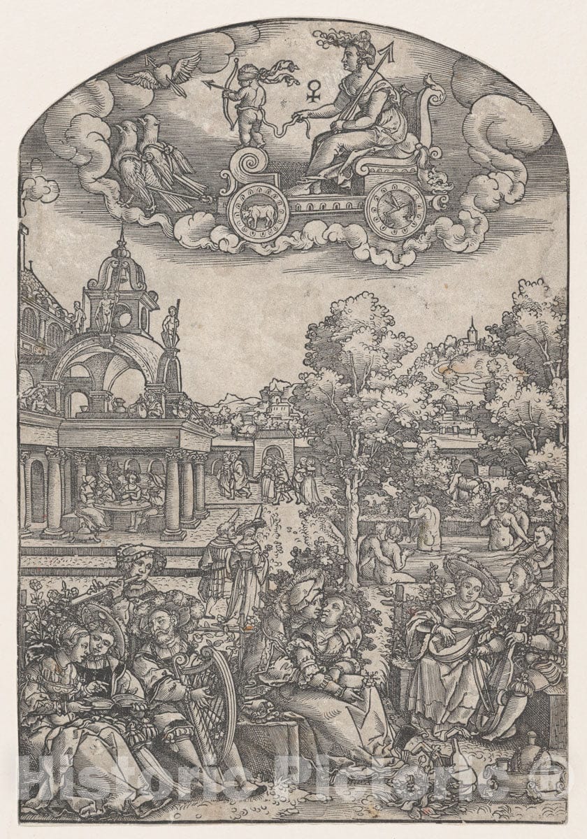 Art Print : Georg Pencz - Venus, from The Seven Planets : Vintage Wall ...