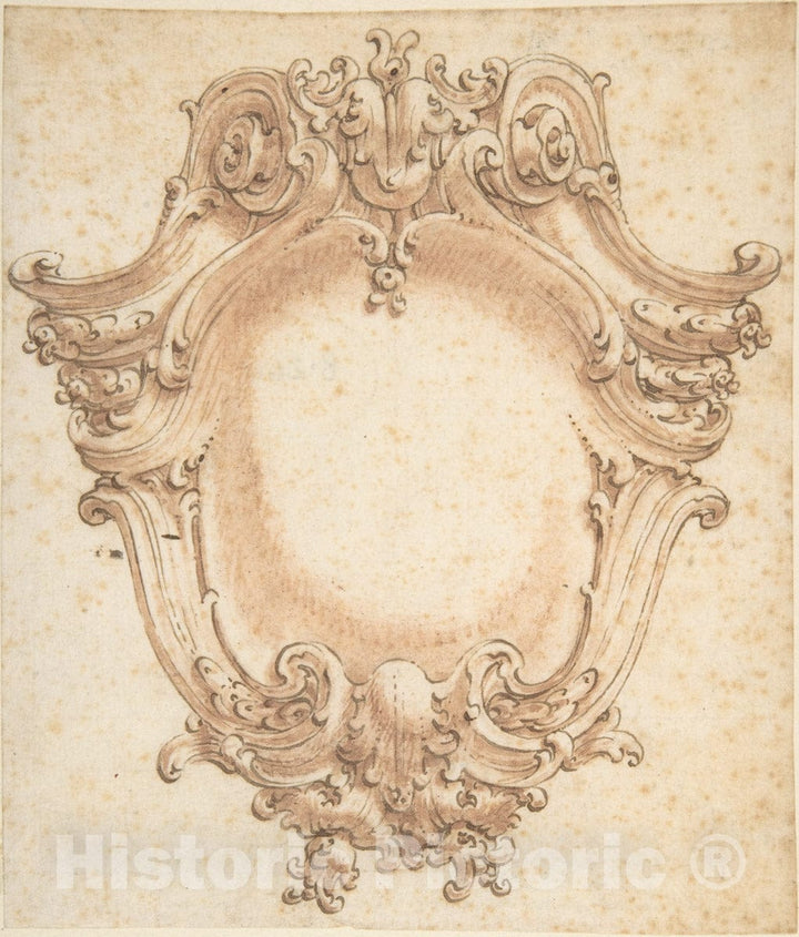 Italian, 17th or 18th Century - Design for a Cartouche – Historic Pictoric
