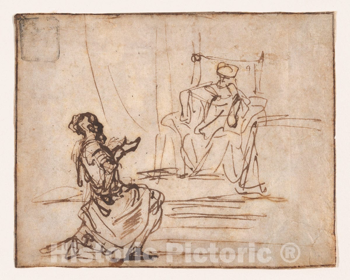 Art Print : Gerbrand Van den Eeckhout - Uriah Before King David : Vint ...