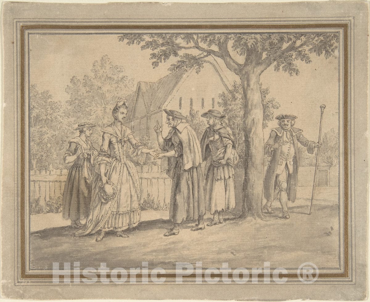 Samuel Wale - Drawing for a Book Illustration – Historic Pictoric