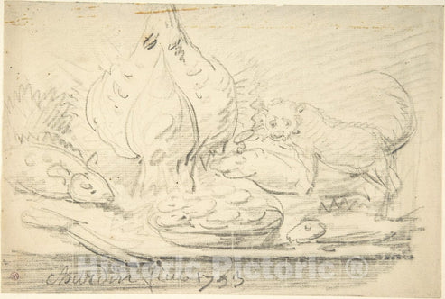 Jean Siméon Chardin - Cat Surveying Fish and Fowl on a Table – Historic ...