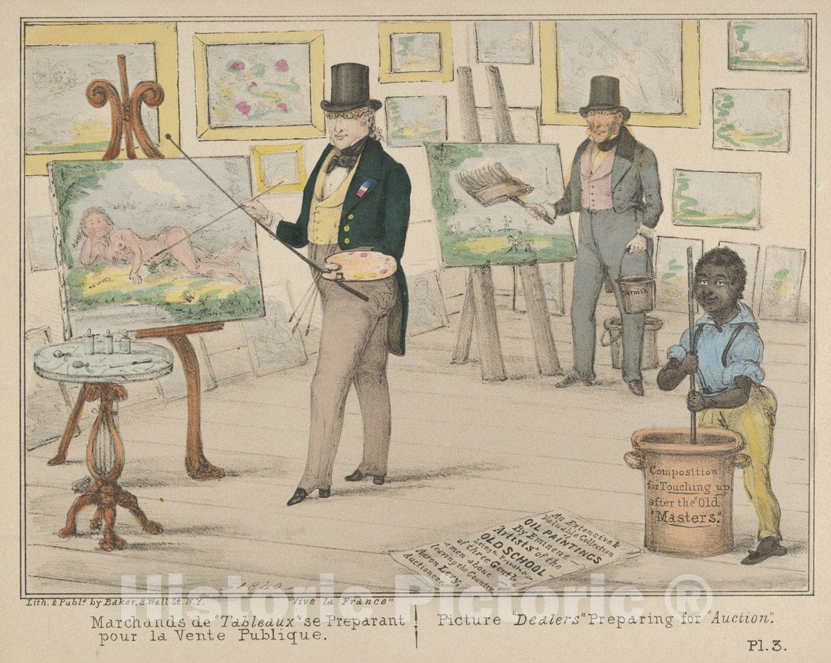 Art Print : Alfred E. Baker - Vive la France, Marchands de Tableaux se ...