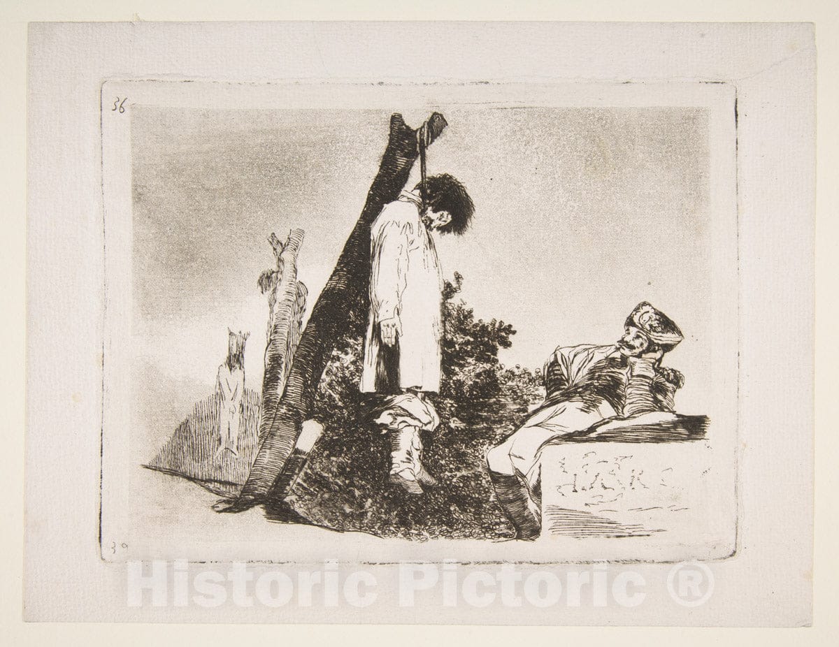 Art Print : Goya - Plate 36 from 'The Disasters of War' (Los Desastres ...