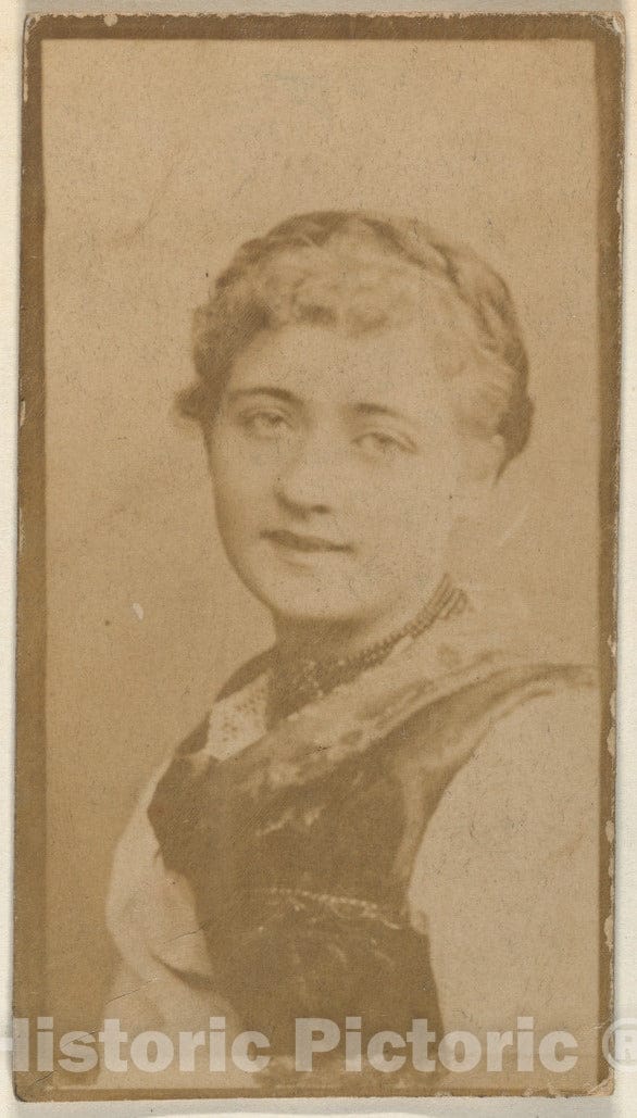 Photo Print : Portrait of Actress with Braided Hair, from The Actresse ...