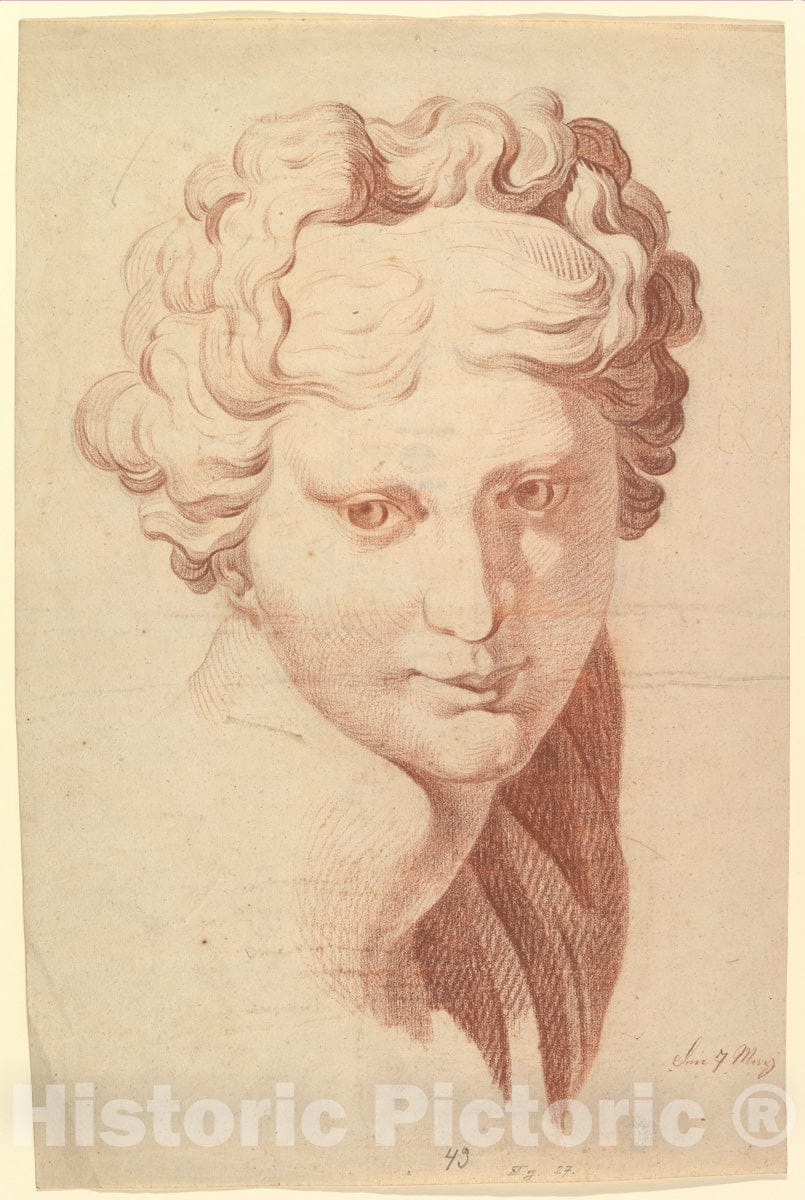 Johann Evangelist Kastner - Idealized Female Head, Copied After The ...