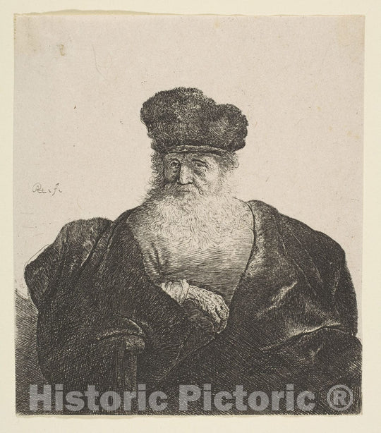 Art Print : Rembrandt (Rembrandt Van Rijn) - Old Man with Beard, Fur C ...
