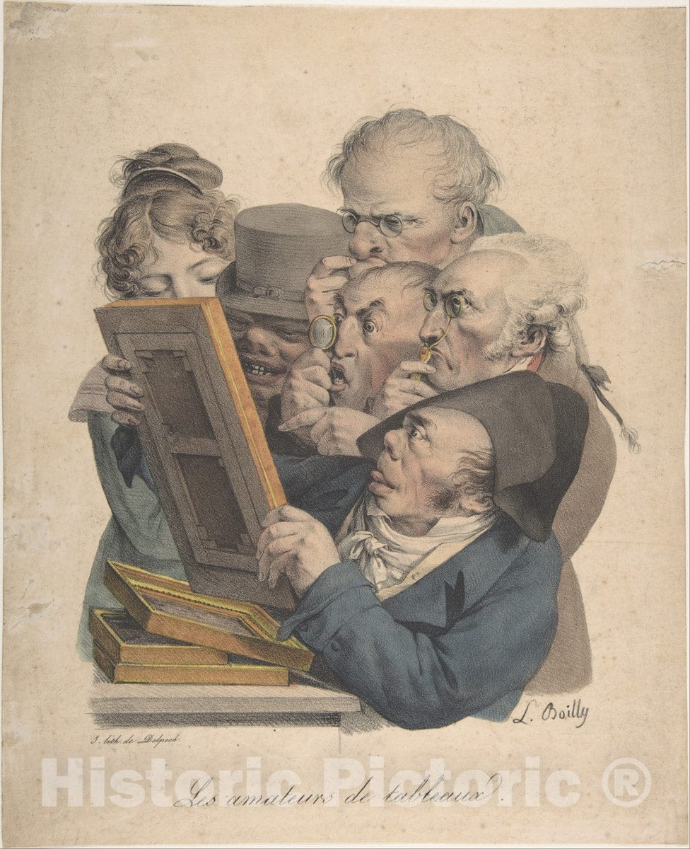 Art Print : Louis Léopold Boilly - The Art Connoisseurs : Vintage Wall ...