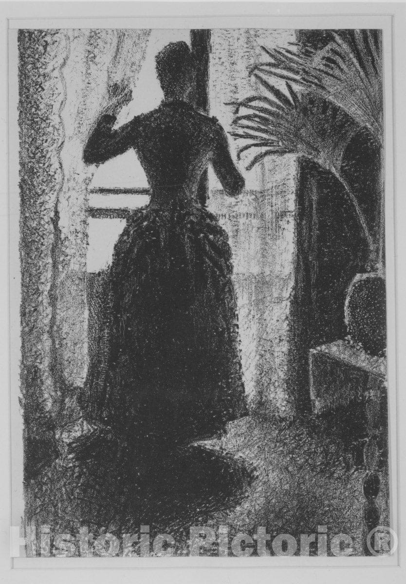 Art Print : Paul Signac - Woman at The Window: Initial Conception for ...