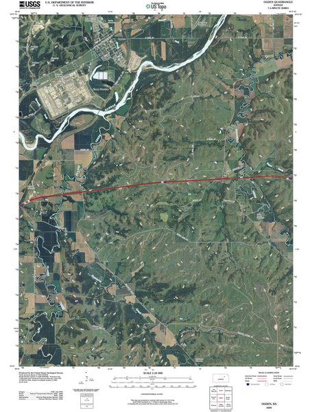 2009 Ogden, KS - Kansas - USGS Topographic Map - Historic Pictoric