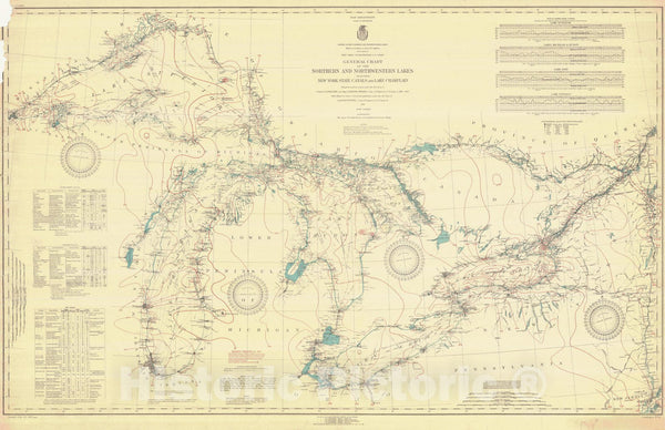 Historic Nautical Map - General Chart Of The Northern And Northwestern ...
