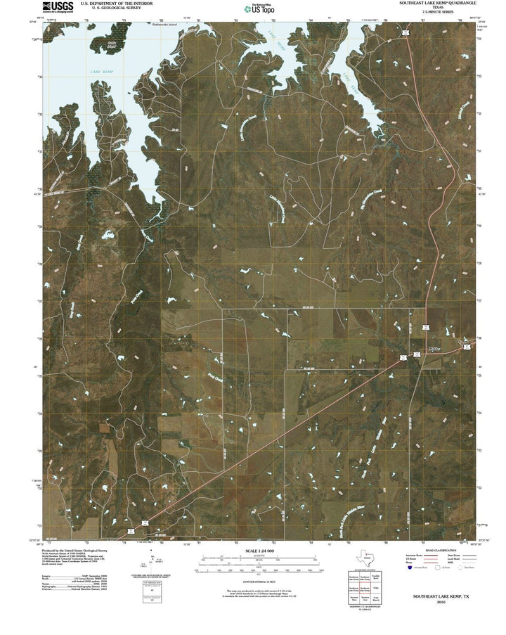 2010 Southeast Lake Kemp, TX - Texas - USGS Topographic Map – Historic ...