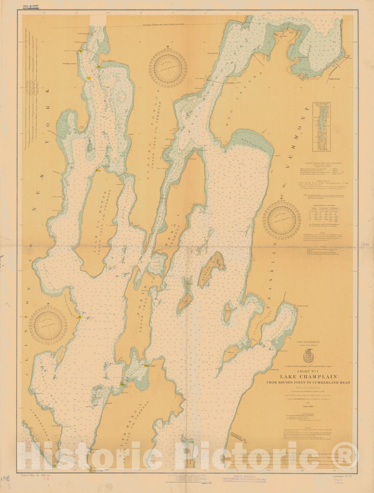Historic Nautical Map - Lake Champlain From Rouses Point To Cumberland – Historic Pictoric