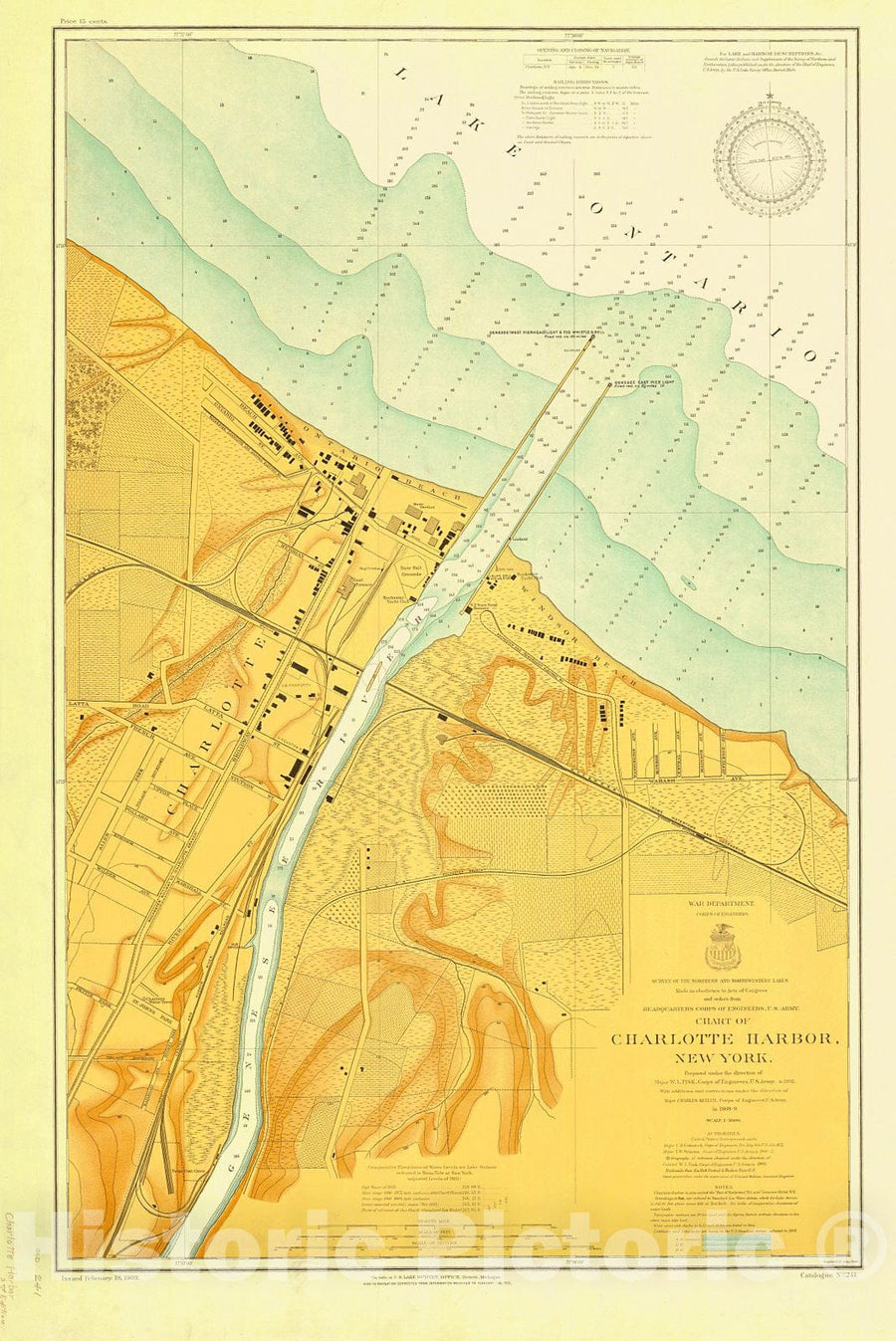 Historic Nautical Map - Charlotte Harbor, 1909 NOAA Chart - Vintage Wa ...