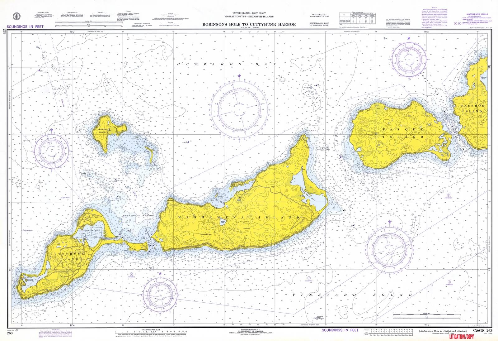 Historic Nautical Map - Robinsons Hole To Cuttyhunk Harbor, 1973 NOAA ...