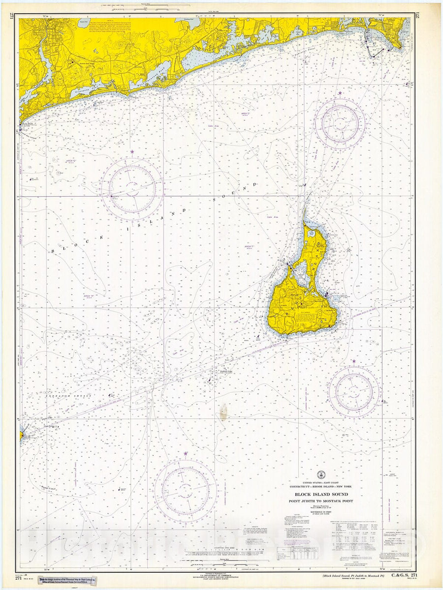 Historic Nautical Map - Block Island Sound, Pt. Judith To Montauk Pt ...