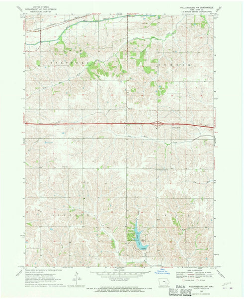 1968 Williamsburg, IA - Iowa - USGS Topographic Map - Historic Pictoric