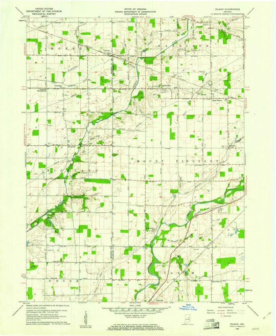 1960 Gilman, in - Indiana - USGS Topographic Map – Historic Pictoric