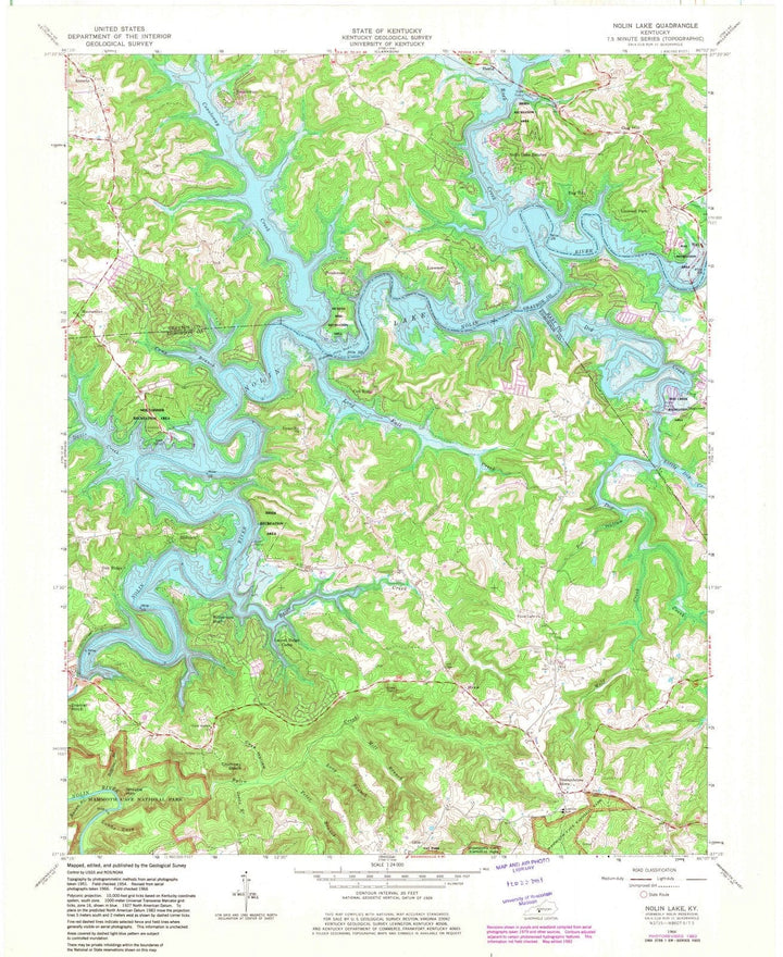 1966 Nolin Lake, KY - Kentucky - USGS Topographic Map – Historic Pictoric