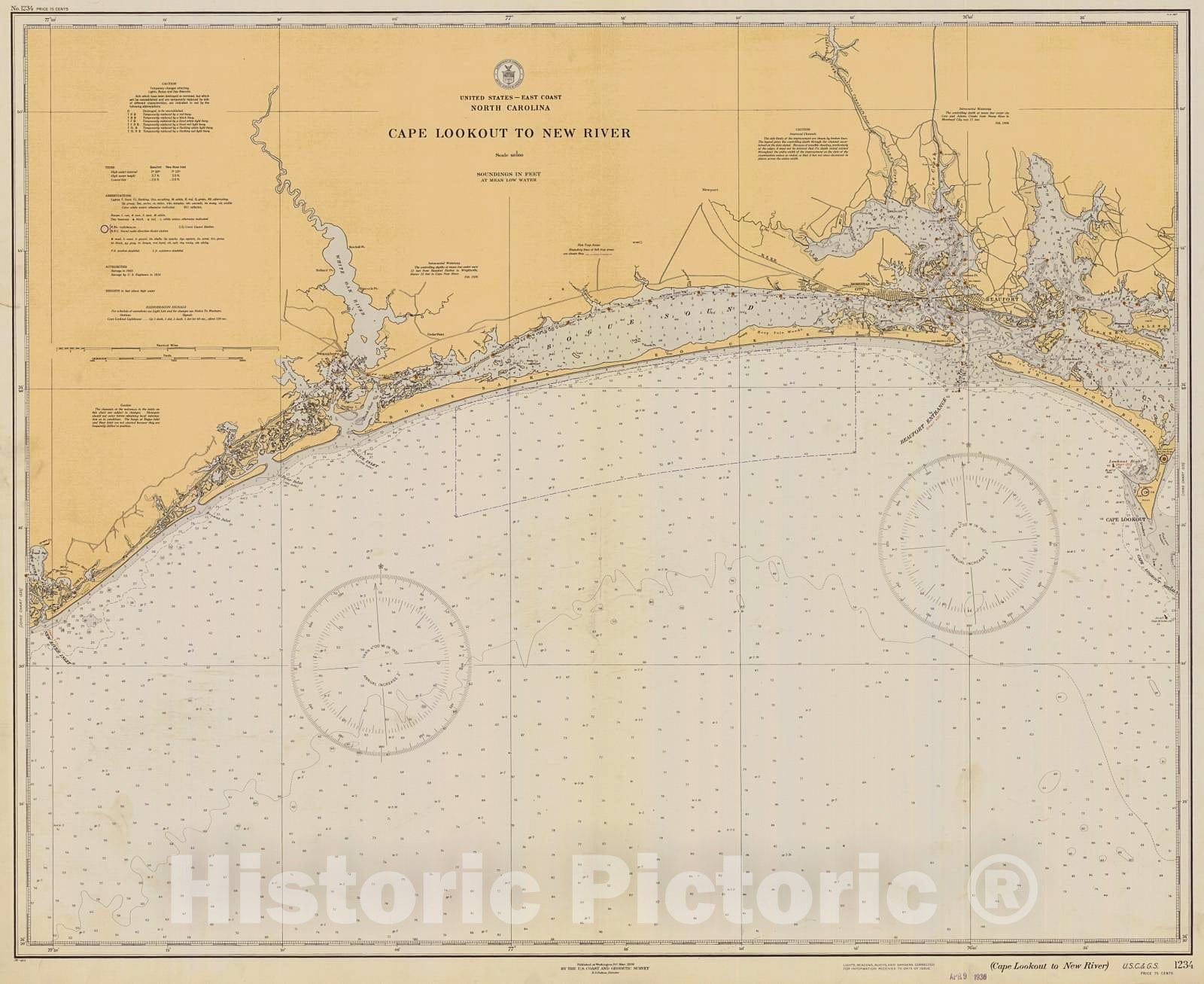 Cape Lookout Map Cape Lookout Bight Map