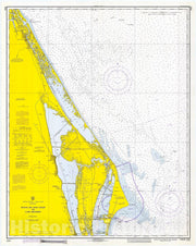 Historic Nautical Map - Ponce De Leon Inlet To Cape Kennedy, 1973 NOAA ...