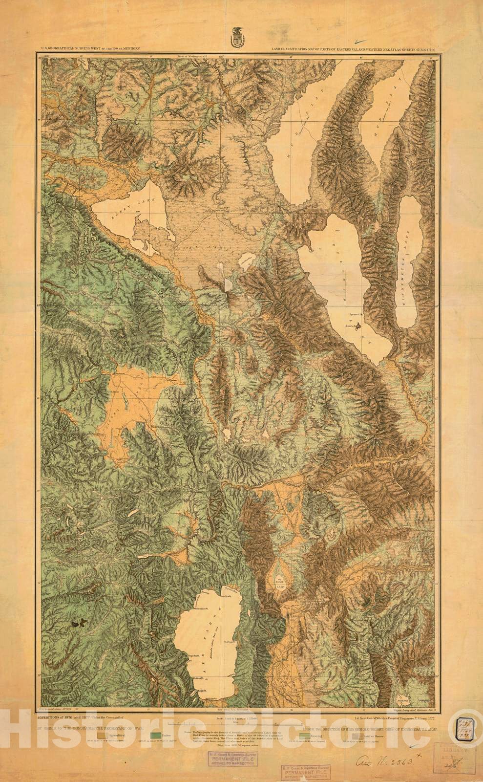 Historic Nautical Map - Land Classification Map Of Parts Of Eastern Ca ...