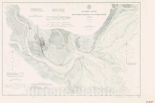 Historic Nautical Map - St Simon Sound, 1901 NOAA Chart - Georgia (GA ...
