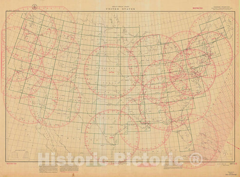 Historic Nautical Map - Great Circle Chart United States, 1941 NOAA Ch ...