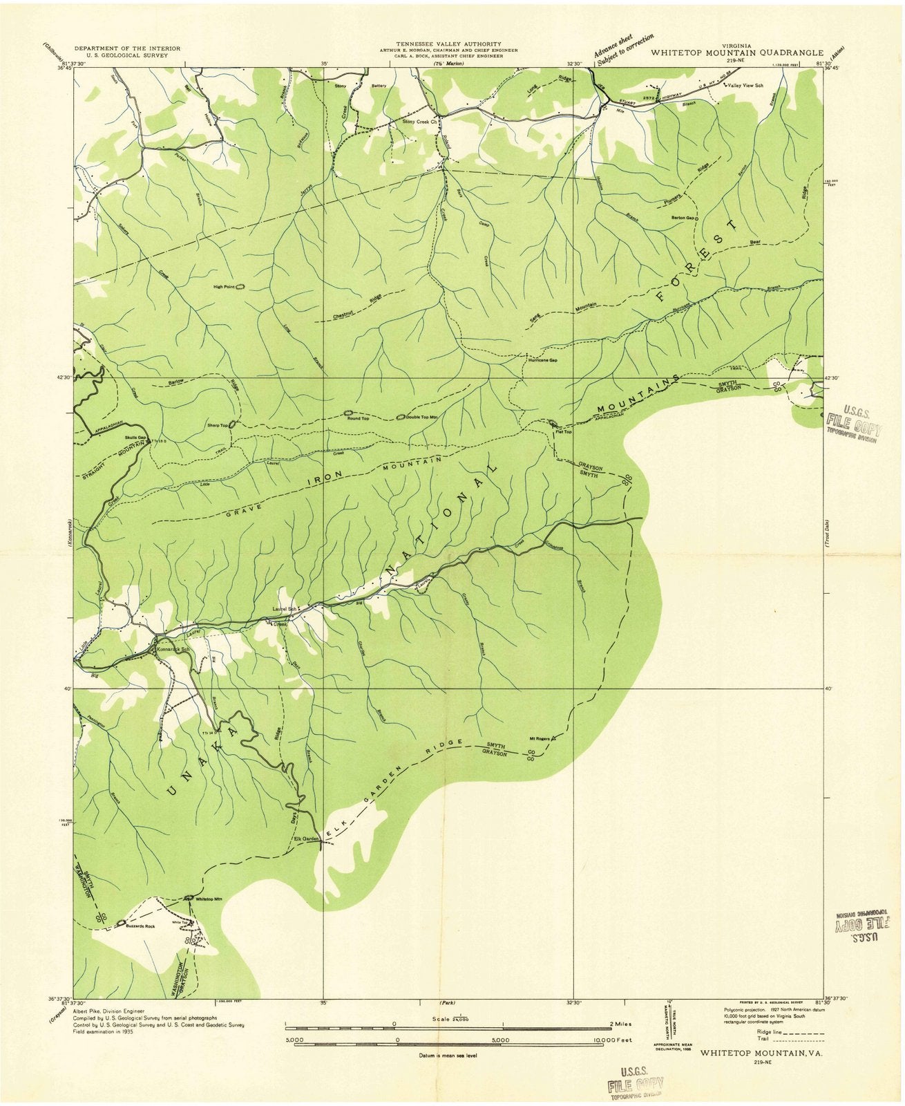 Topographical Map Of Virginia Mountains