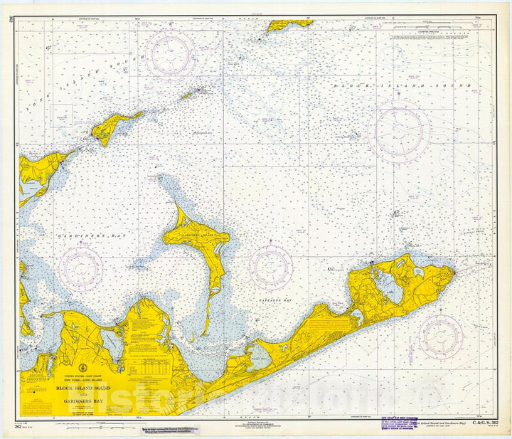 Historic Nautical Map - Block Island Sound And Gardiners Bay, 1969 NOA ...