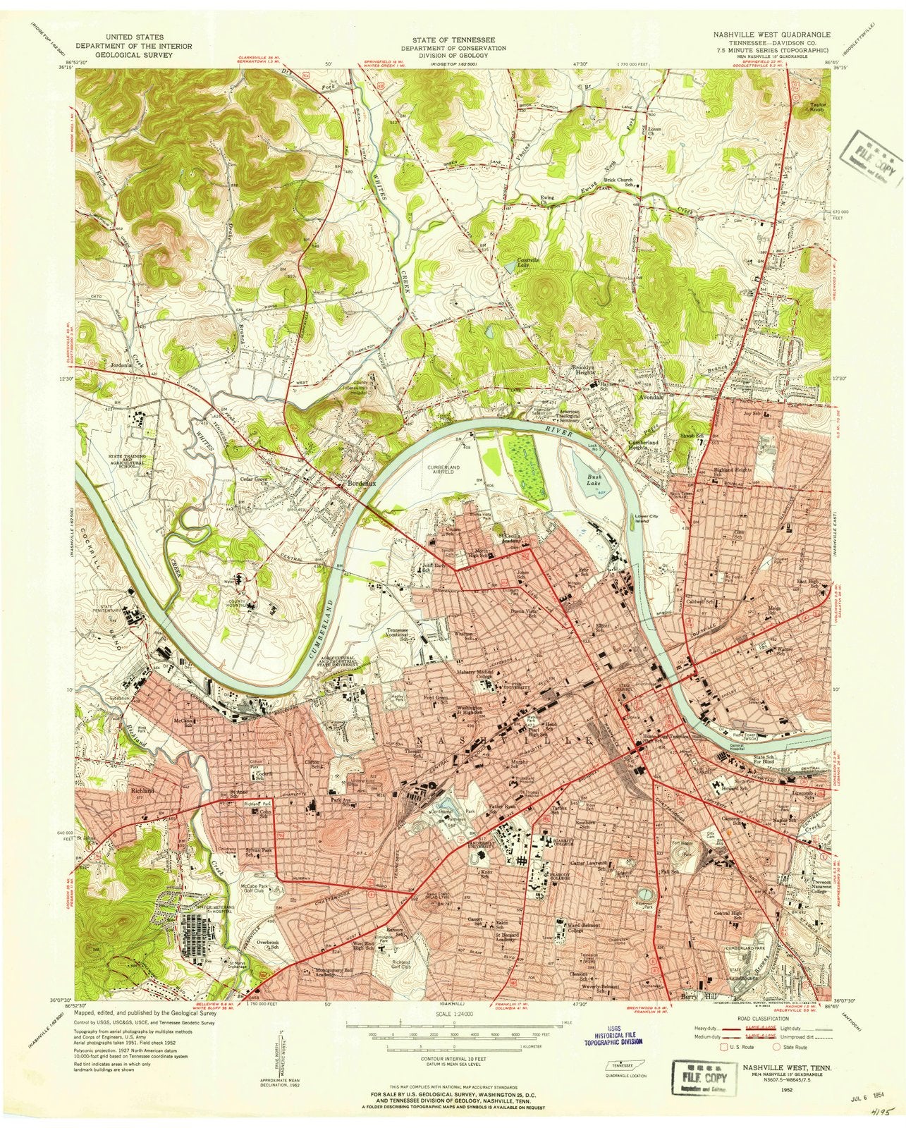 Topographic Map Nashville Tn