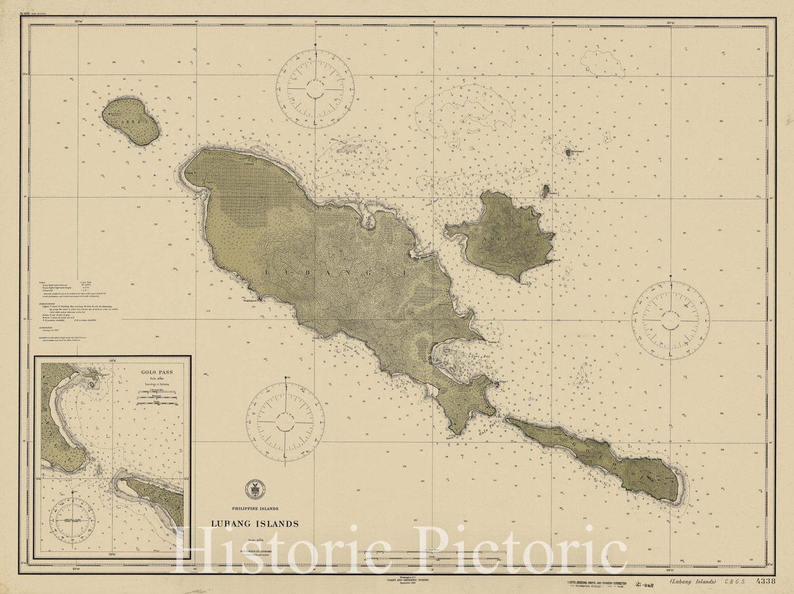 Historic Nautical Map - Lubang Islands, 1914 NOAA Chart - PHVintage Wa ...