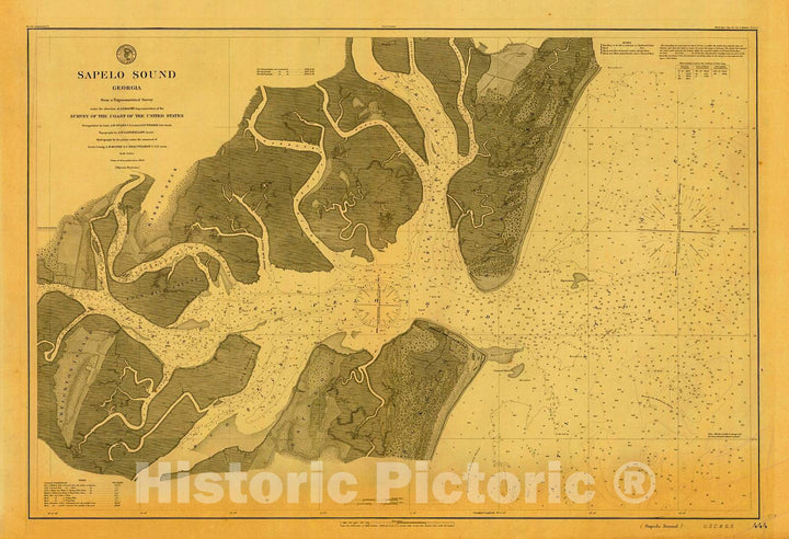 Historic Nautical Map - Sapelo Sound, 1859 NOAA Chart - Georgia (GA ...