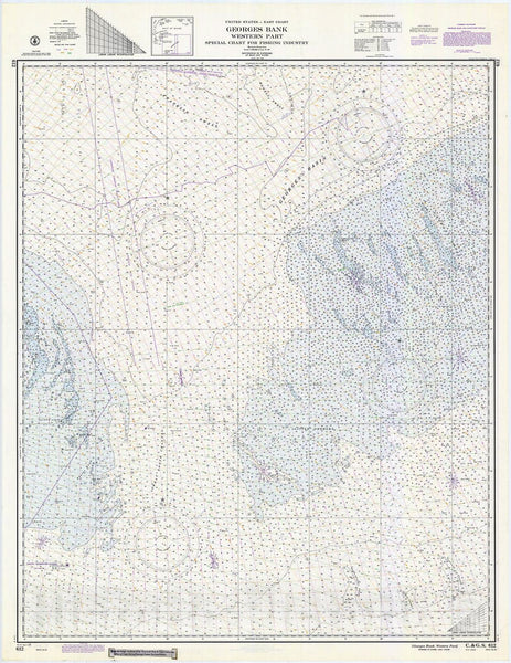 Historic Nautical Map - Georges Bank, Western Part, 1971 NOAA Chart ...