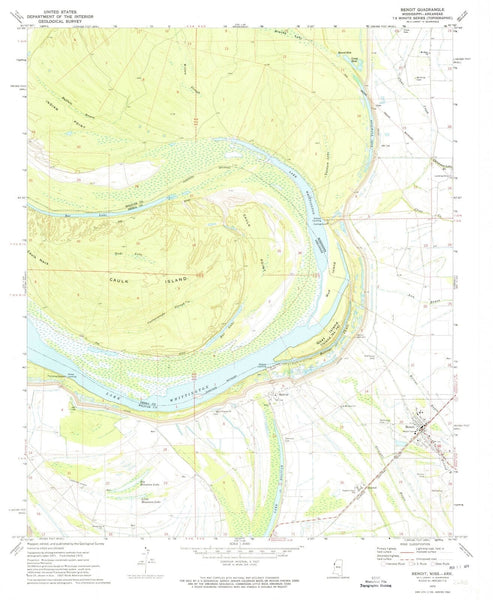 1972 Benoit, MS - Mississippi - USGS Topographic Map - Historic Pictoric