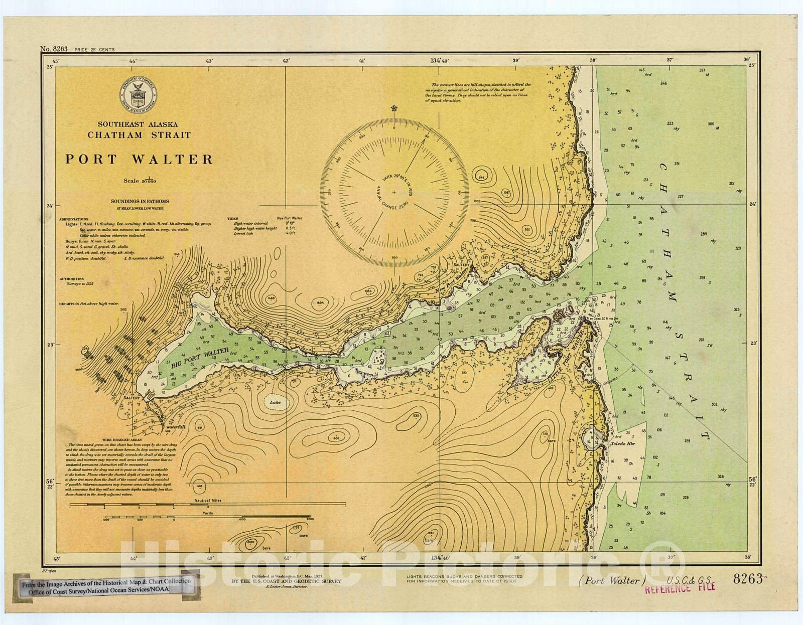 Historic Nautical Map - Port Walter, Ak, 1927 NOAA Chart - Alaska (AK ...