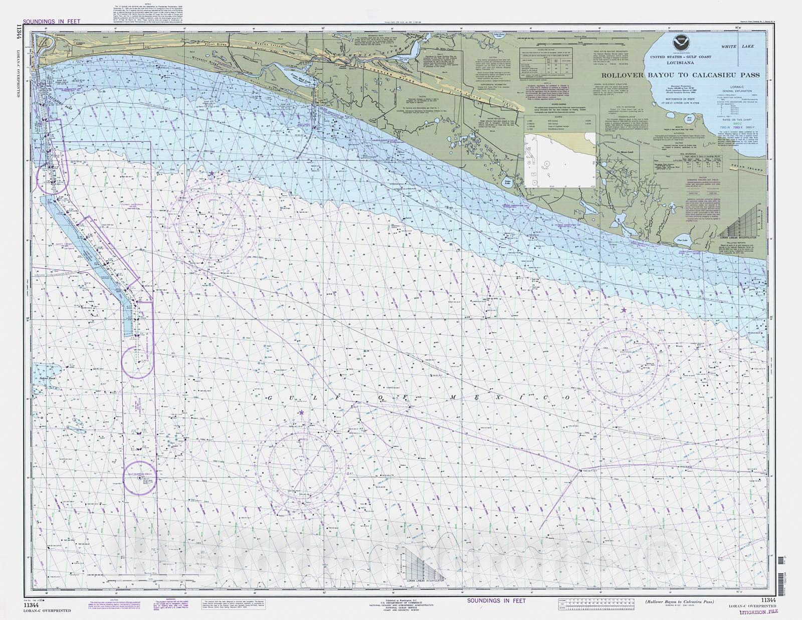 Historic Nautical Map - Rollover Bayou To Calcasieu Pass, 1995 NOAA Ch ...