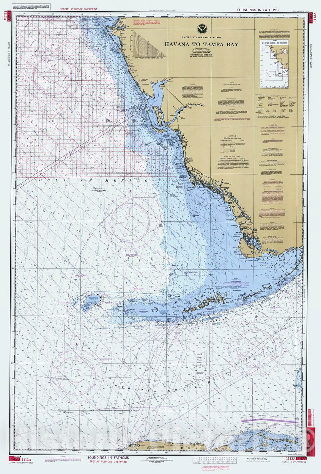 Historic Nautical Map - Havana To Tampa Bay, 2001 NOAA Chart - Florida ...